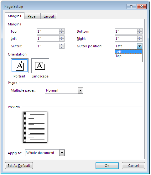 Margins for Bound Documents